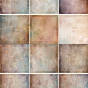 12 Set Multi Coloured Canvas Texture Digital Canvas AI Painted Backdrop ...