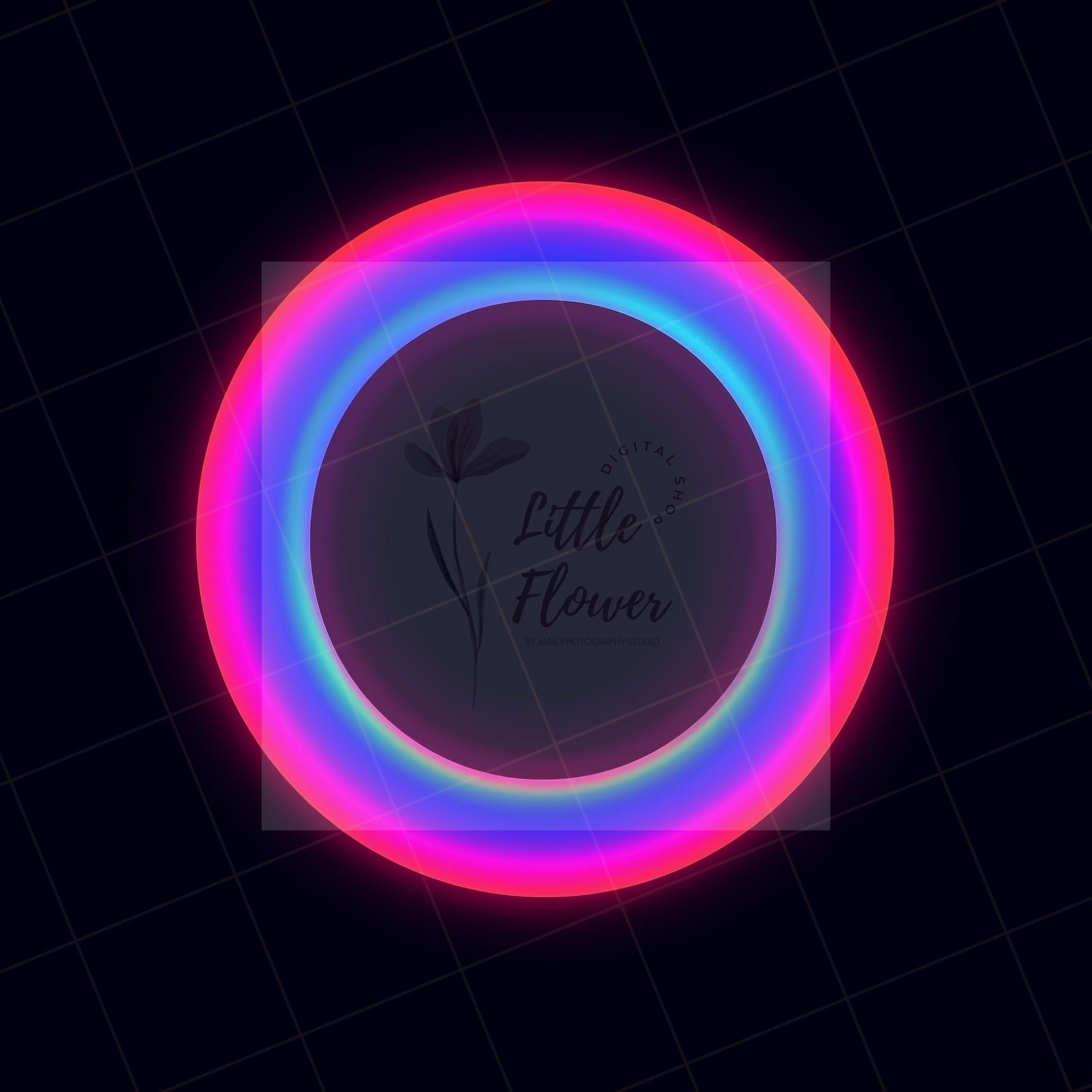 40 Set Neon Shapes Digital AI Backdrop Overlay Pack - Etsy