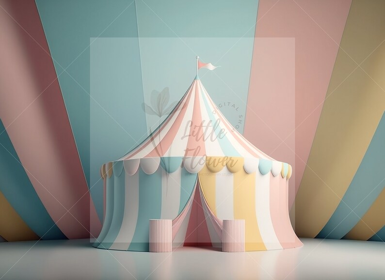 12 Cartoonist Circus Tent Digital Backdrops, Maternity Backdrop ...