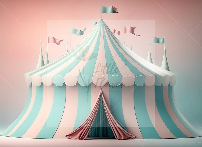 12 Cartoonist Circus Tent Digital Backdrops, Maternity Backdrop ...