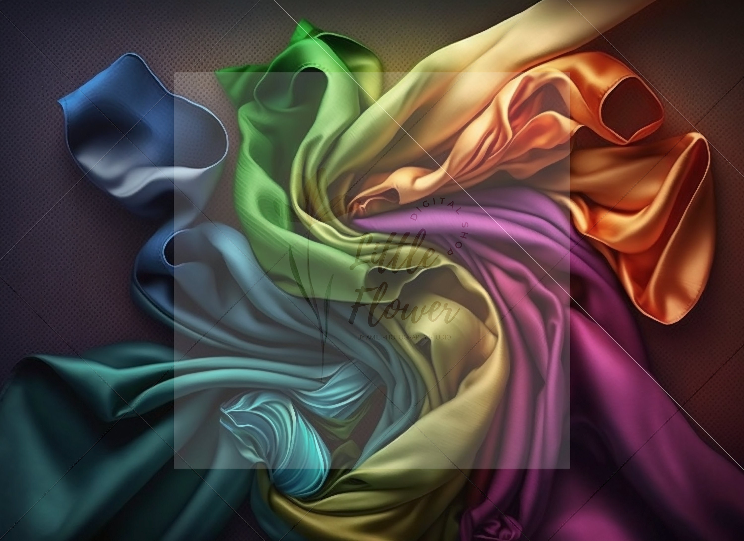 14 Multi Colour Silk Digital AI Backdrop Pack Maternity Photography ...