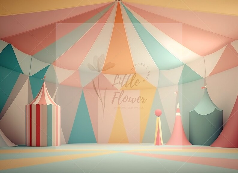 12 Cartoonist Circus Tent Digital Backdrops, Maternity Backdrop ...