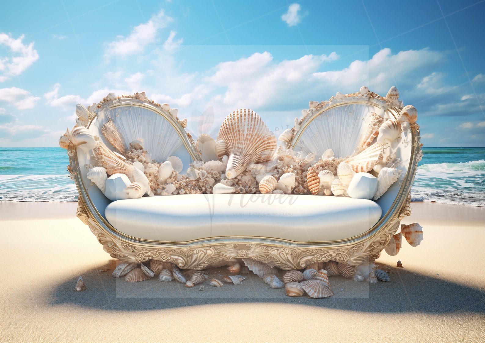 9 Earthy SOFA on Beach Digital Backdrops Maternity Backdrop Overlays ...