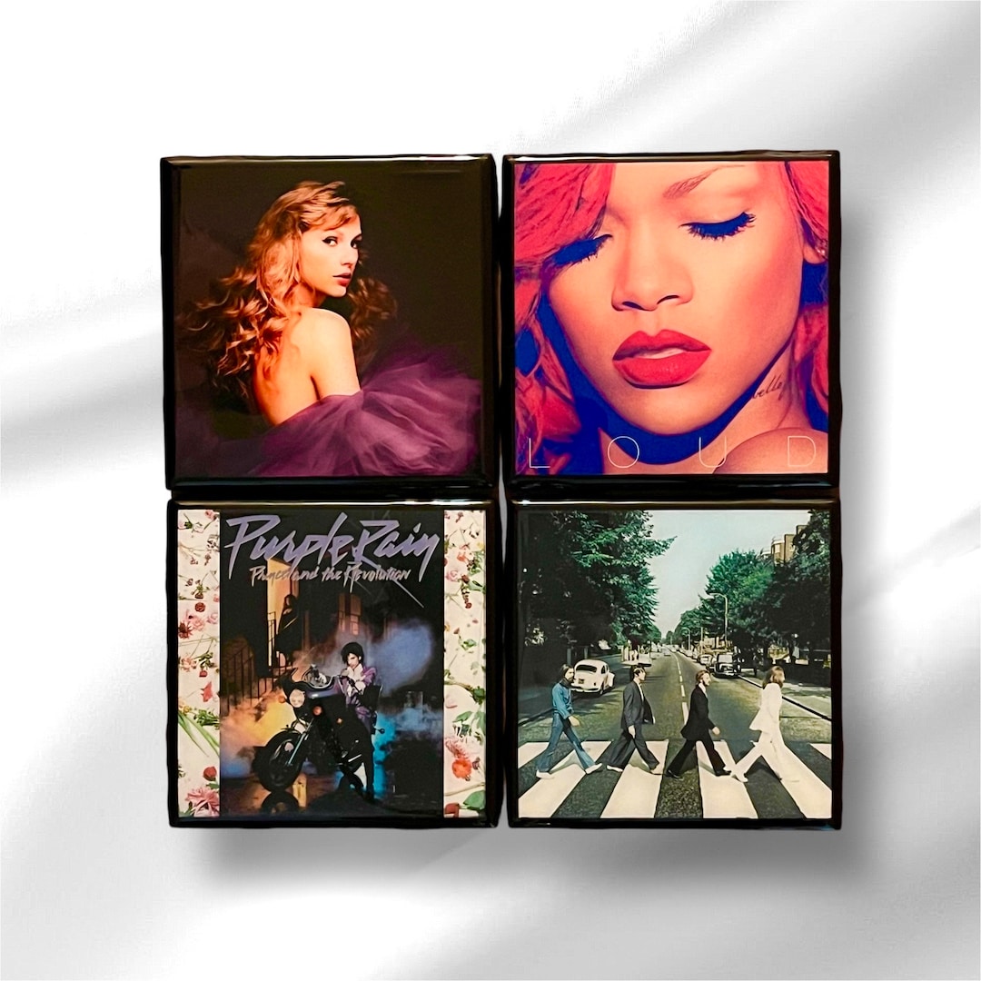 Set of 4 Album Cover Coasters - Etsy