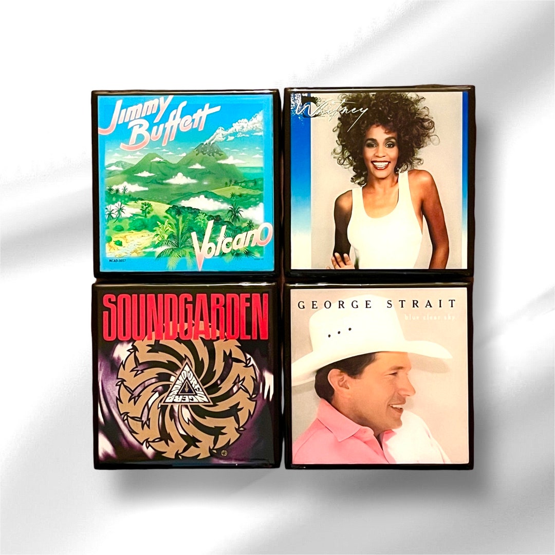 Set of 4 Custom Album Cover Coasters - Etsy