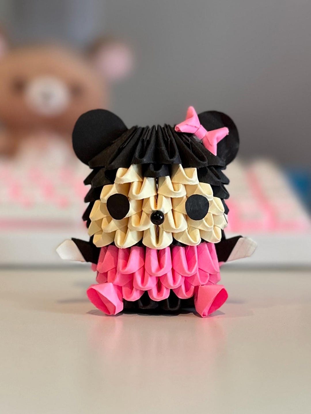 3D Origami Paper Figure Minnie Mouse - Etsy