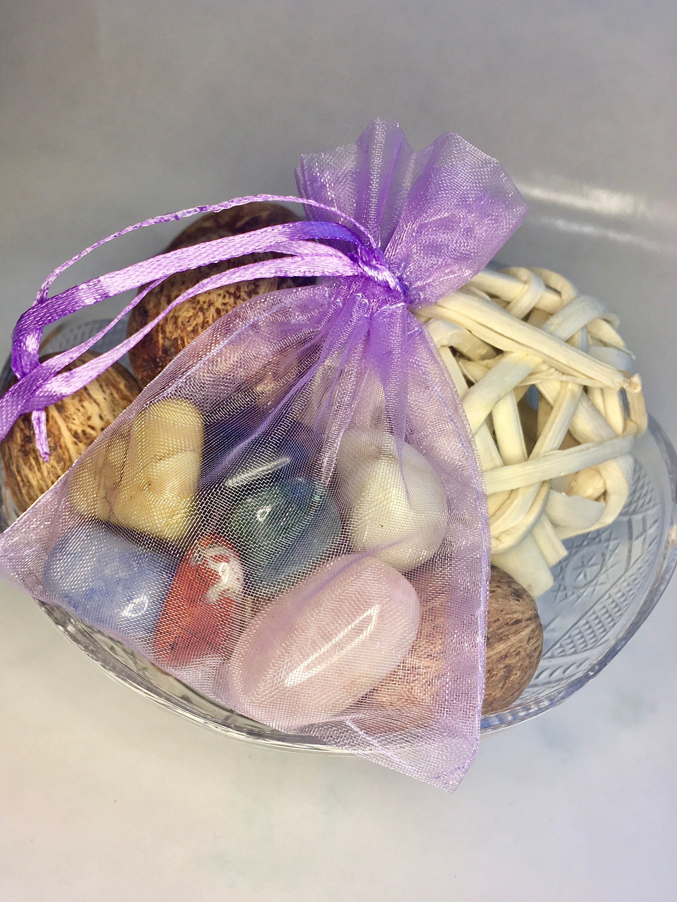 Polished Assorted Stone Gift Bag Set of 7 Home Accessory | Etsy