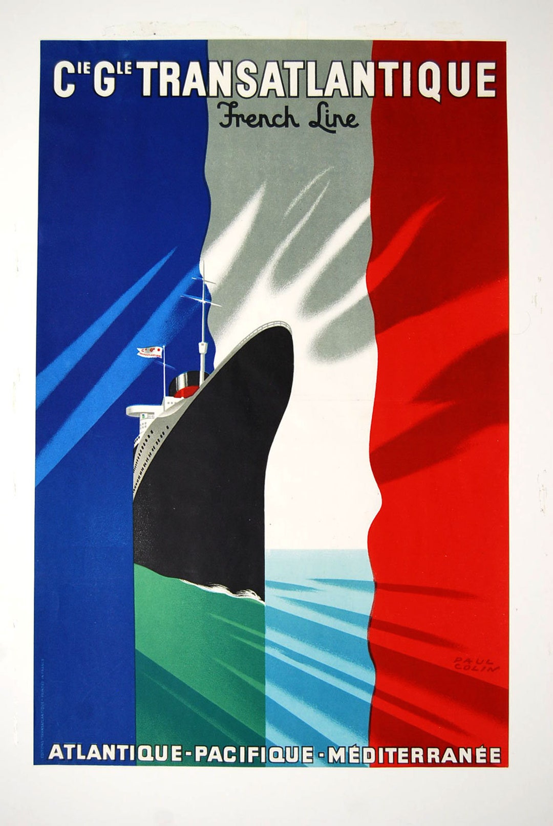 Paul Colin French Line Original Vintage Poster Rare Art Deco - Etsy