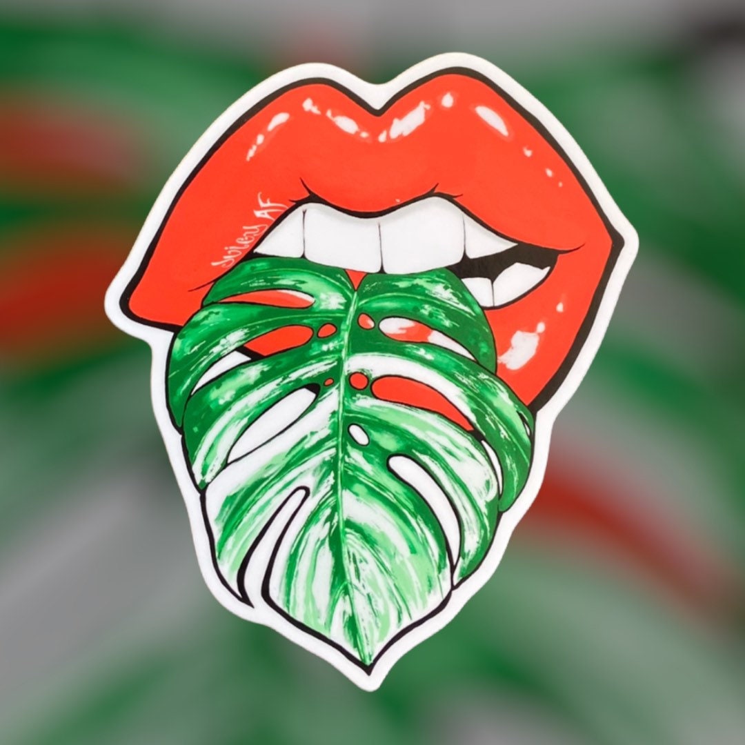 Monstera Deliciosa Sticker, Albo Monstera Sticker, Variegate Monstera ...
