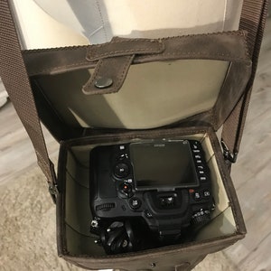 Brown Leather Camera Bag for Nikon D7000 Ready to Ship . - Etsy