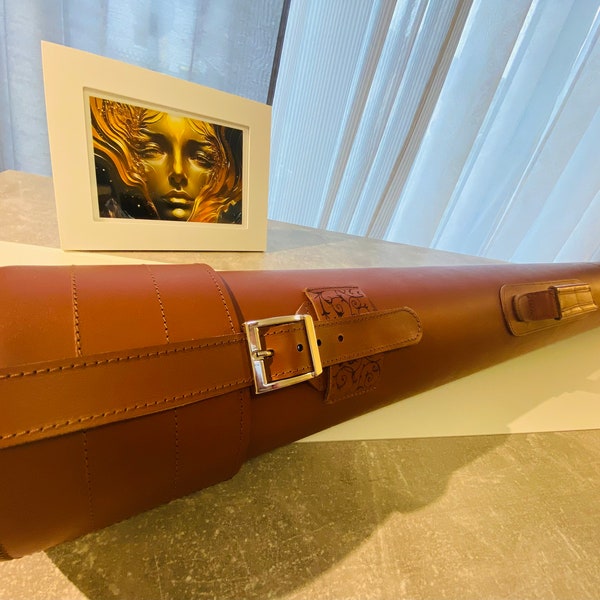 Leather Map Tube - Etsy