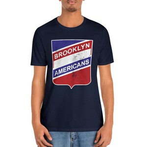 Brooklyn Americans Retro Hockey T-shirt - Mens Old School Hockey Tee - Etsy
