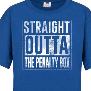 Straight Outta The Penalty Box Kids Hockey T-Shirt NEW | Etsy
