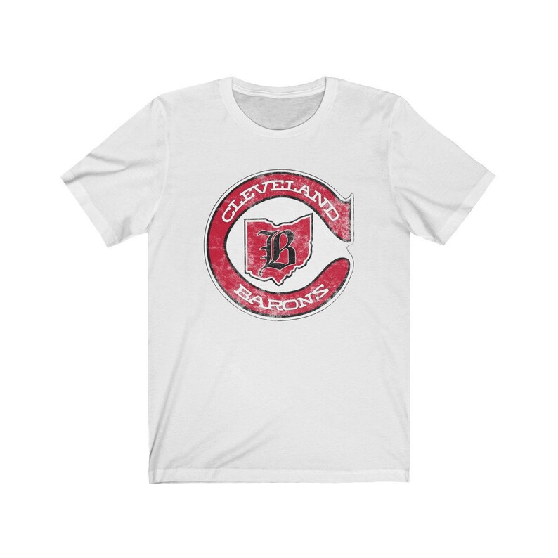 Vintage Retro Cleveland Barons T-shirt With Faded Logo - Mens Old Time ...