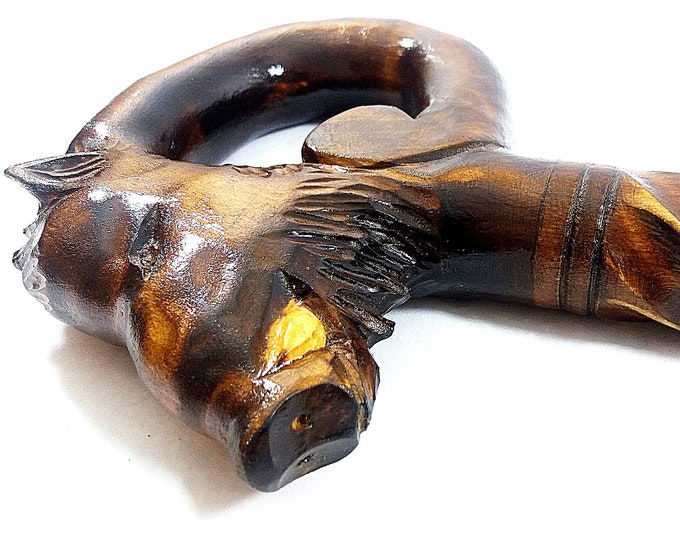 Boar Walking Cane Boar Walking Stick Wooden Walking Stick - Etsy