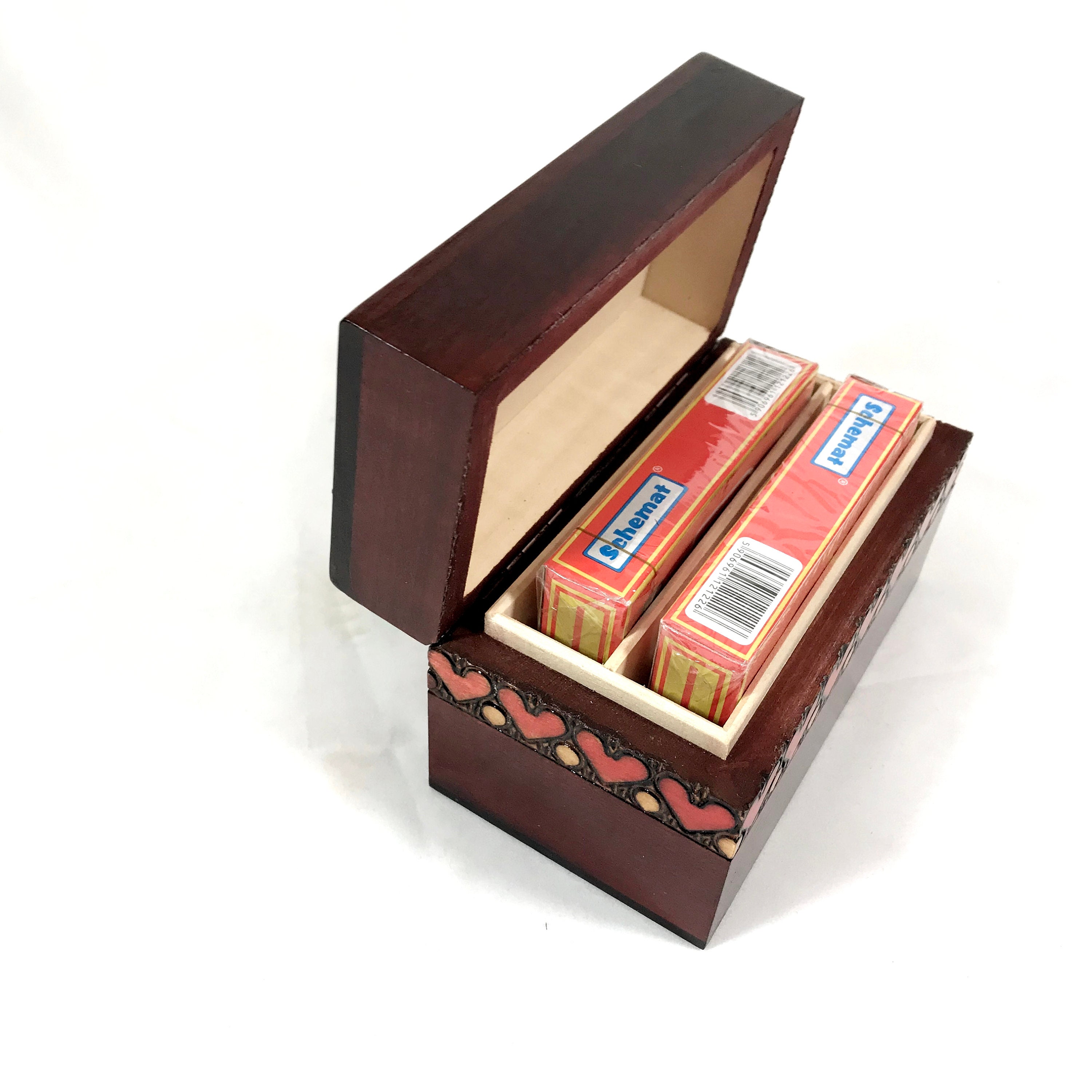 Playing Cards Decorative Wooden Box Playcards Box Handmade - Etsy