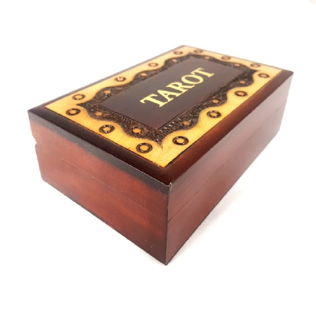 Tarot Cards Wooden Box, Tarot Box, Handmade Box, Handcarved Tarot Box ...
