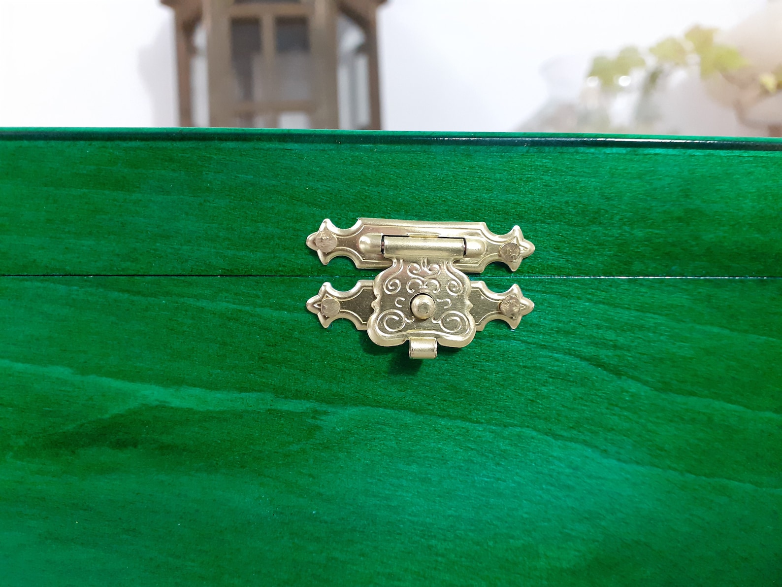 Wooden Elegant Lockable With Latch Hand Made Tea Bag Box With Twelve ...