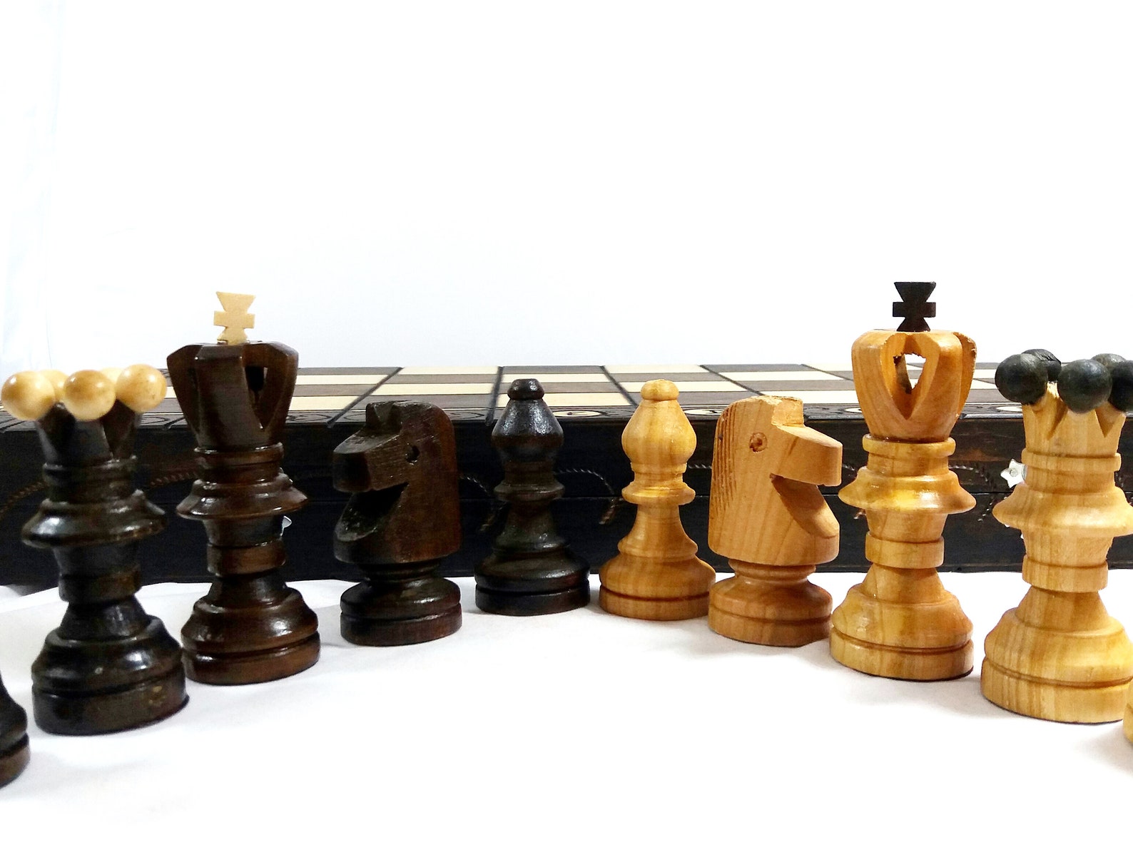 Very Big Large 54 Cm Hand Crafted Wooden Chess Set Model - Etsy
