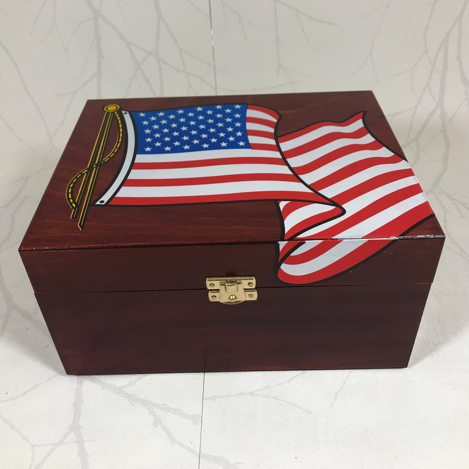 American Flag Box Independence Day Box 4th of July Box - Etsy