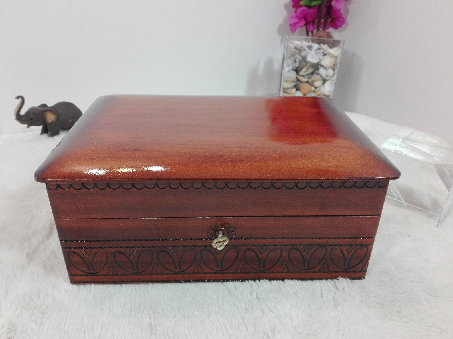 Wooden Jewelry Box Brown Jewelry Box Wooden Jewellery Box - Etsy