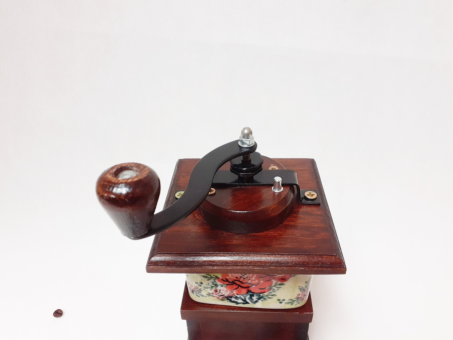 Handmade Wood and Porcelain Hand Painted Coffee Grinder - Etsy