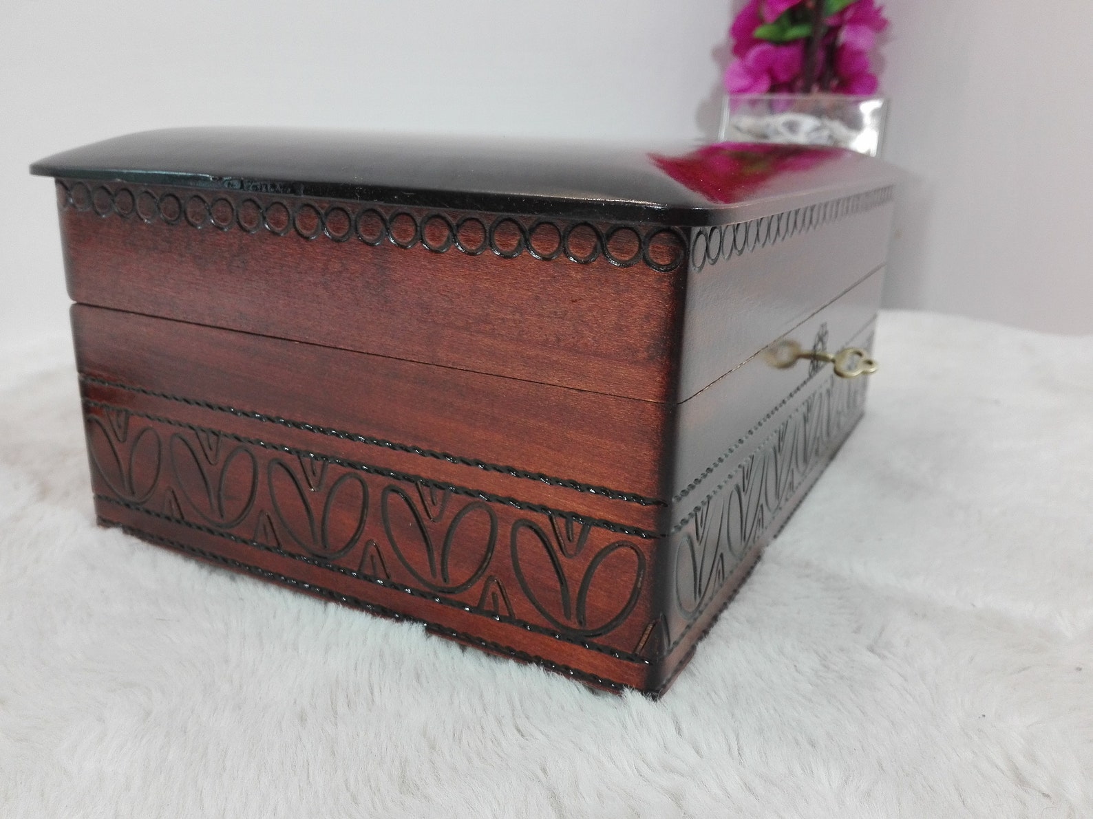 Wooden Jewelry Box Brown Jewelry Box Wooden Jewellery Box - Etsy