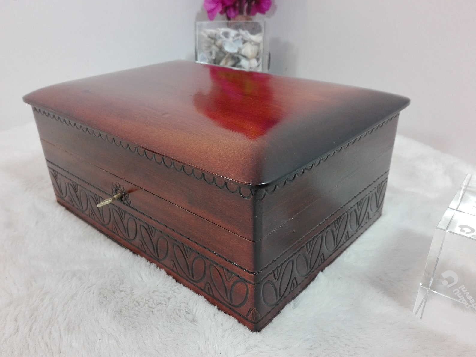 Wooden Jewelry Box Brown Jewelry Box Wooden Jewellery Box - Etsy