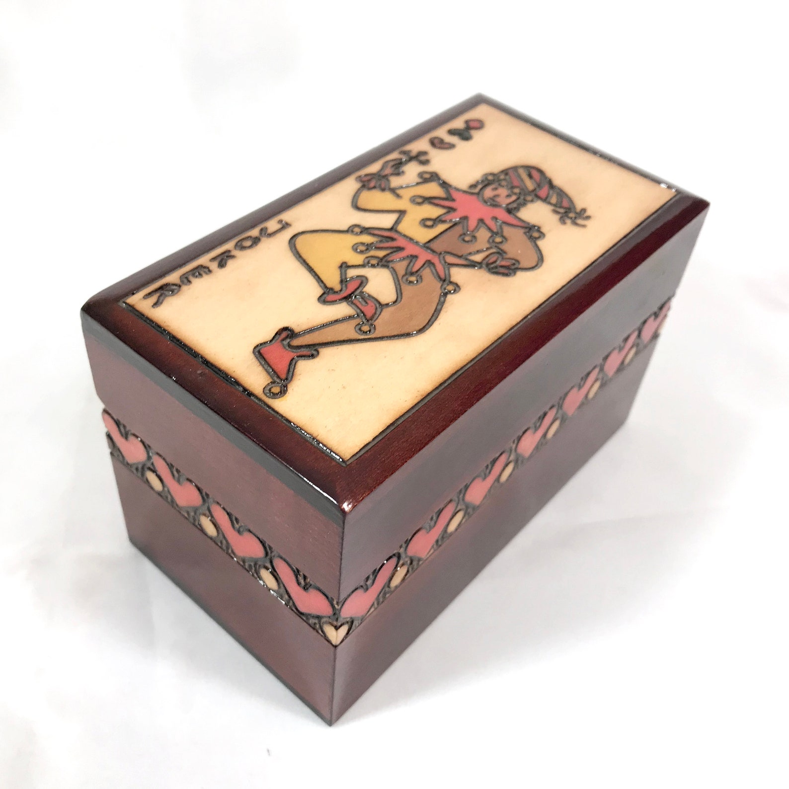 Playing Cards Decorative Wooden Box Playcards Box Handmade - Etsy