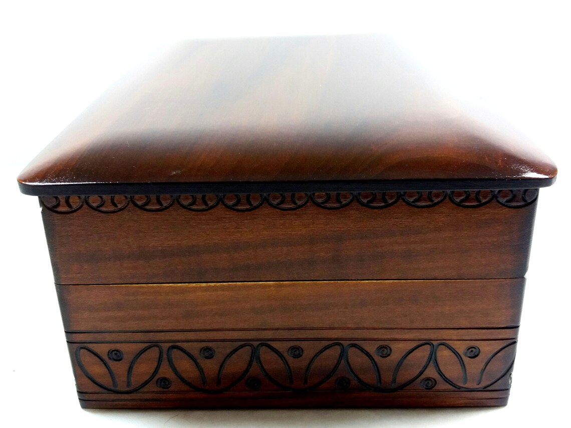 Wooden Jewelry Box Brown Jewelry Box Wooden Jewellery Box - Etsy