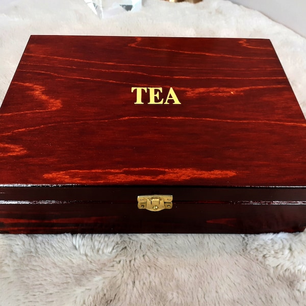 Wooden Tea Box - Etsy