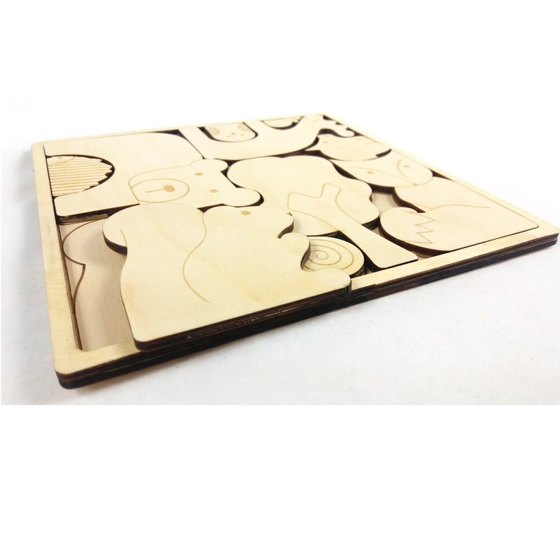 Forest Animals Puzzle, Educational Puzzle, Learning Puzzle, Jigsaw ...