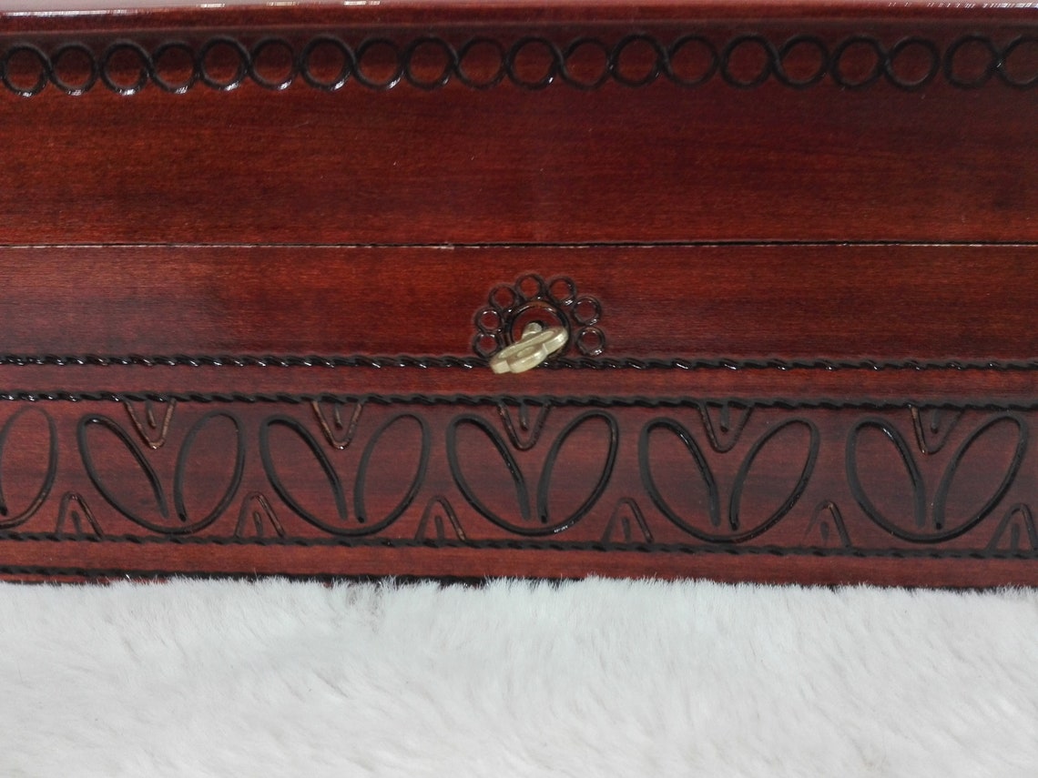 Wooden Jewelry Box Brown Jewelry Box Wooden Jewellery Box - Etsy