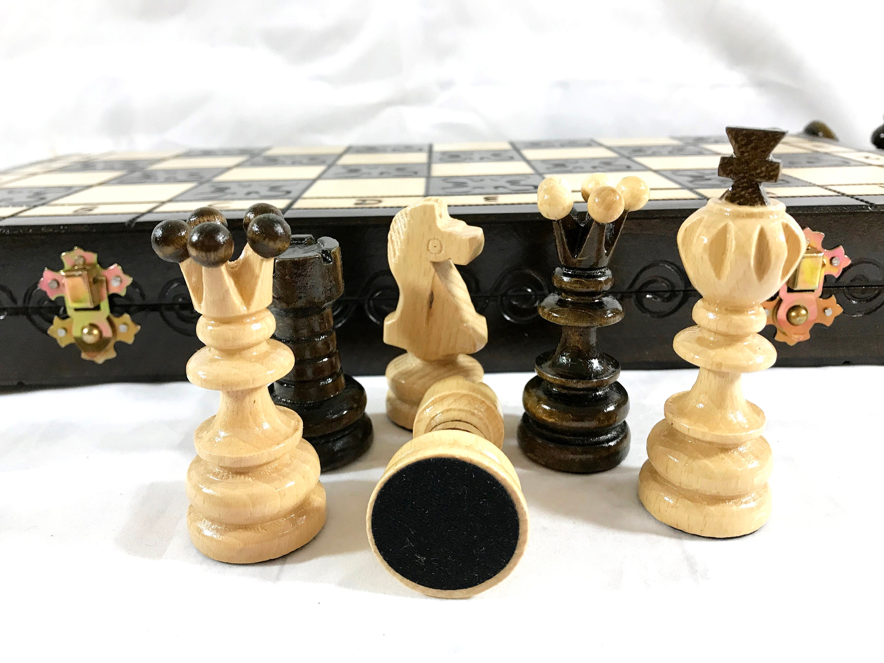 Big new hand crafted wooden chess set wooden chess board | Etsy