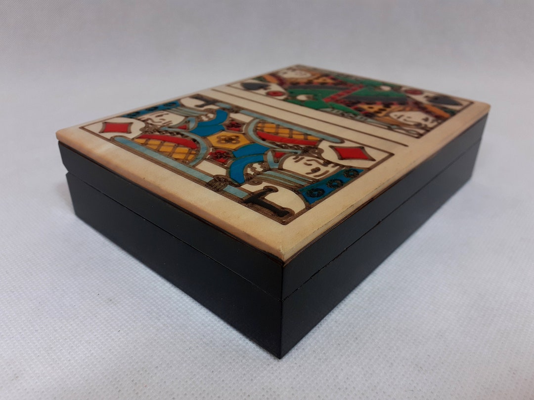 Playing Cards Wooden Box, Playcards Box, Handmade Box, Spades Game ...