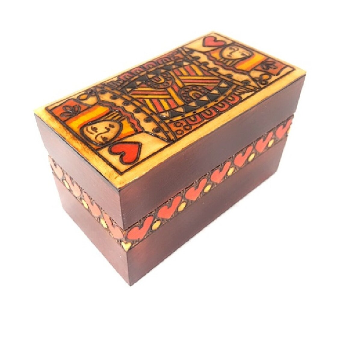 Playing Cards Decorative Wooden Box Playcards Box Handmade - Etsy