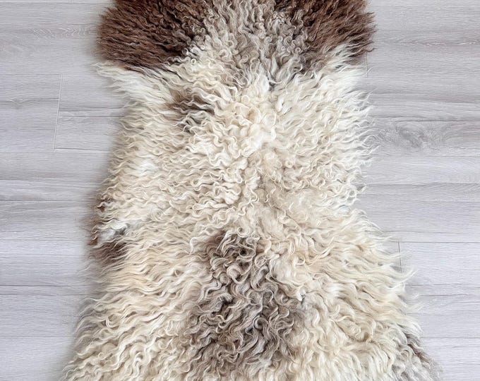 Gotland Sheepskin Natural Sheepskin Tanned Handmade Sheepskin Curly ...