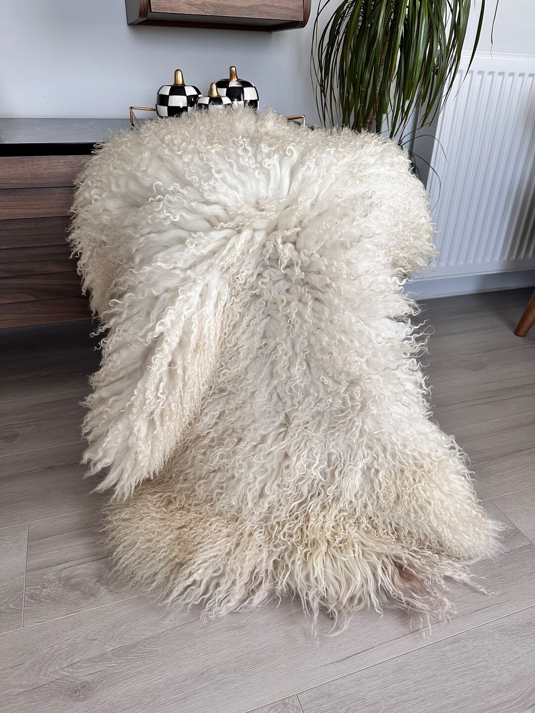 Gotland Sheepskin.curly Sheepskin Natural Tanned Handmade Sheepskin Rug ...