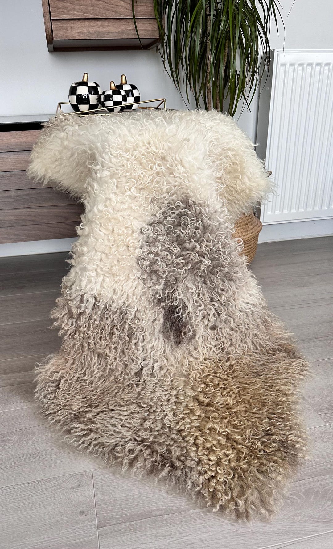 Gotland Sheepskin Natural Sheepskin Tanned Handmade Sheepskin.curly ...