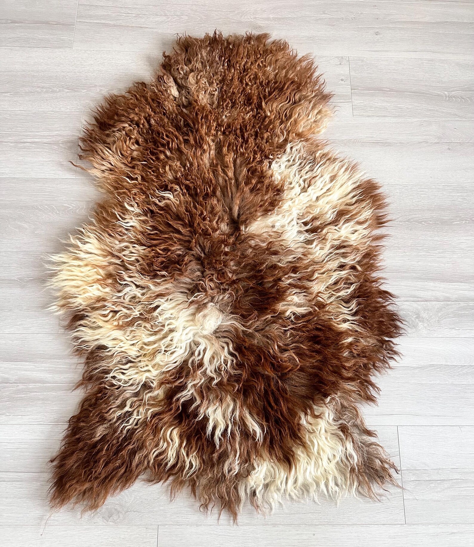 Gotland Sheepskin.curly Sheepskin Natural Tanned Handmade Sheepskin ...