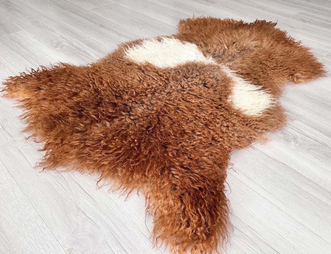 Golden Brown Sheepskin.natural Sheepskin Tanned Handmade Sheepskin ...