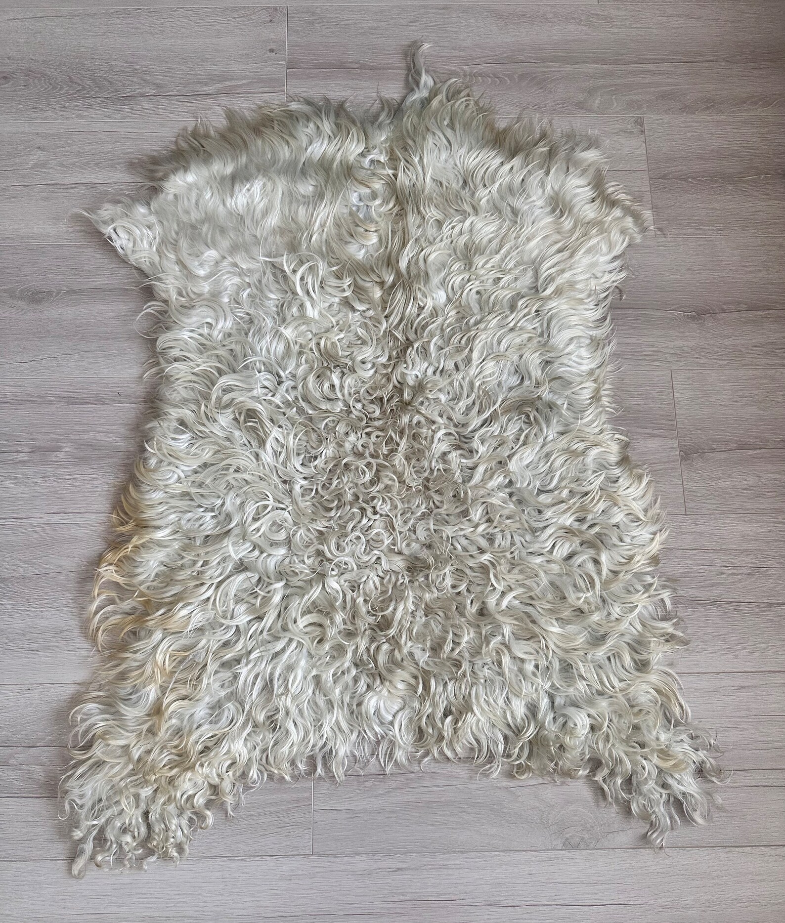 Gotland Sheepskin.curly Sheepskin Natural Tanned Handmade Sheepskin ...