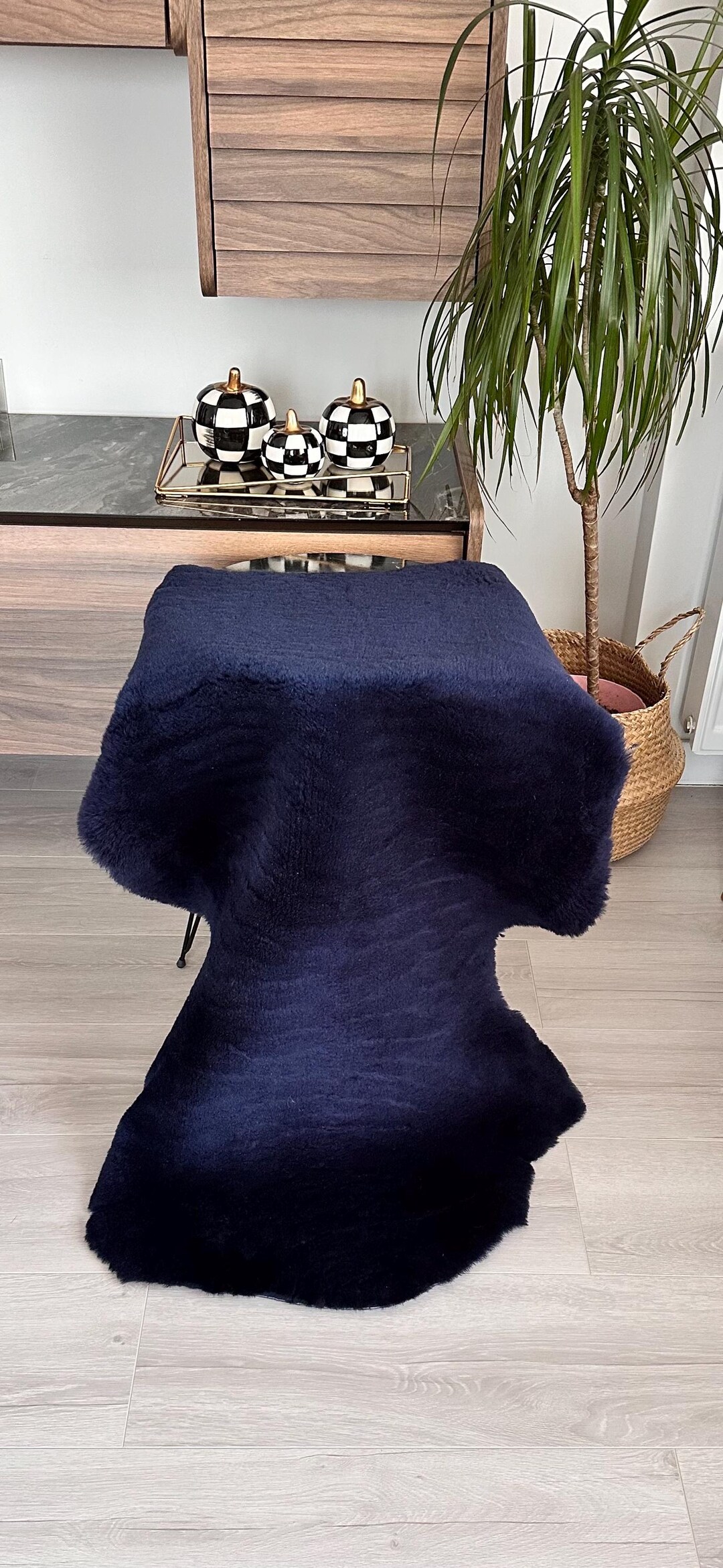 Navy Blue,australian Sheepskin Genuine Sheepskin Rug Shearling Cehair ...