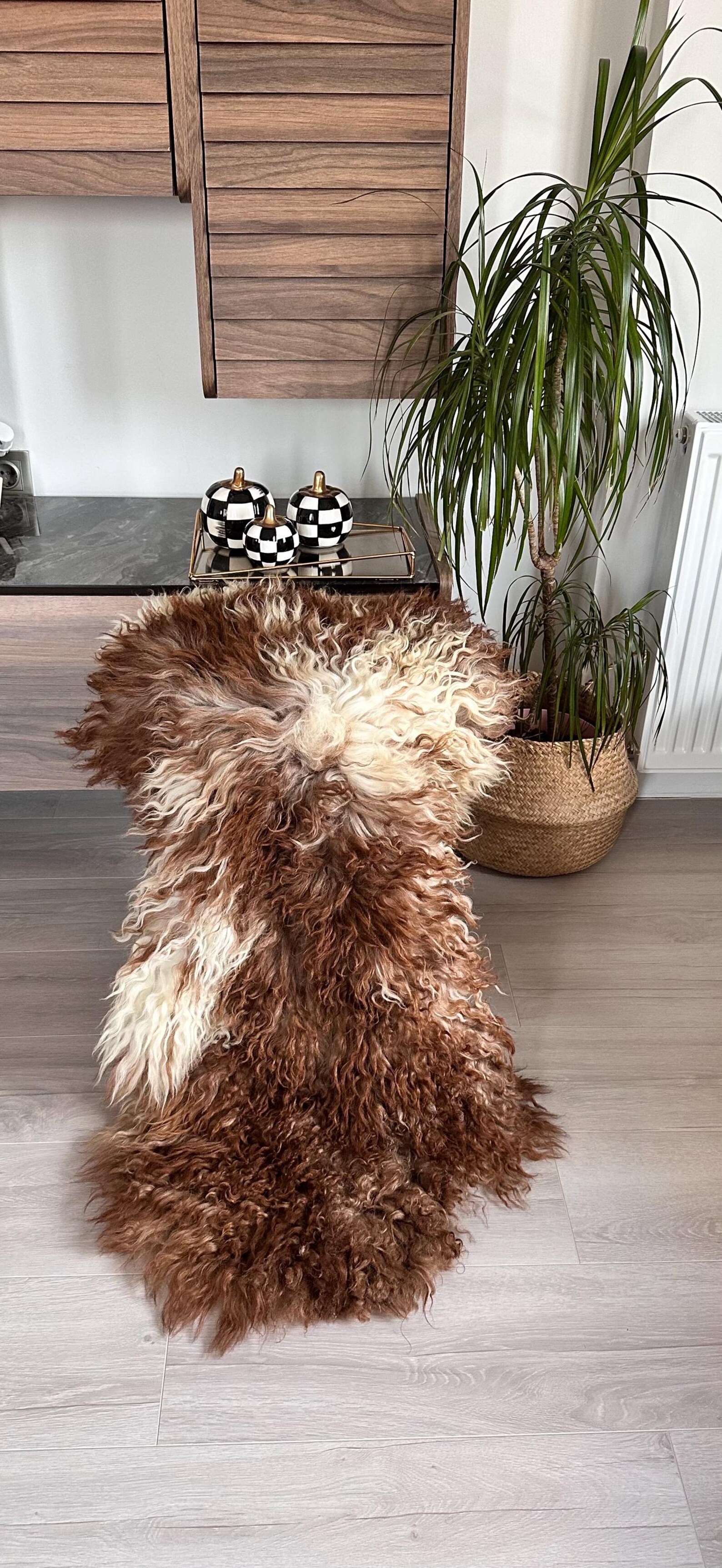 Gotland Sheepskin.curly Sheepskin Natural Tanned Handmade Sheepskin ...