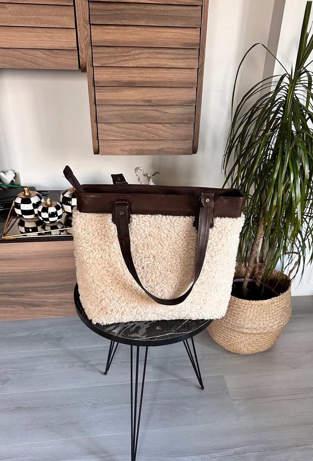 Classic Leather Tote Everyday Use Tote Bag,student Bag, Personalized ...
