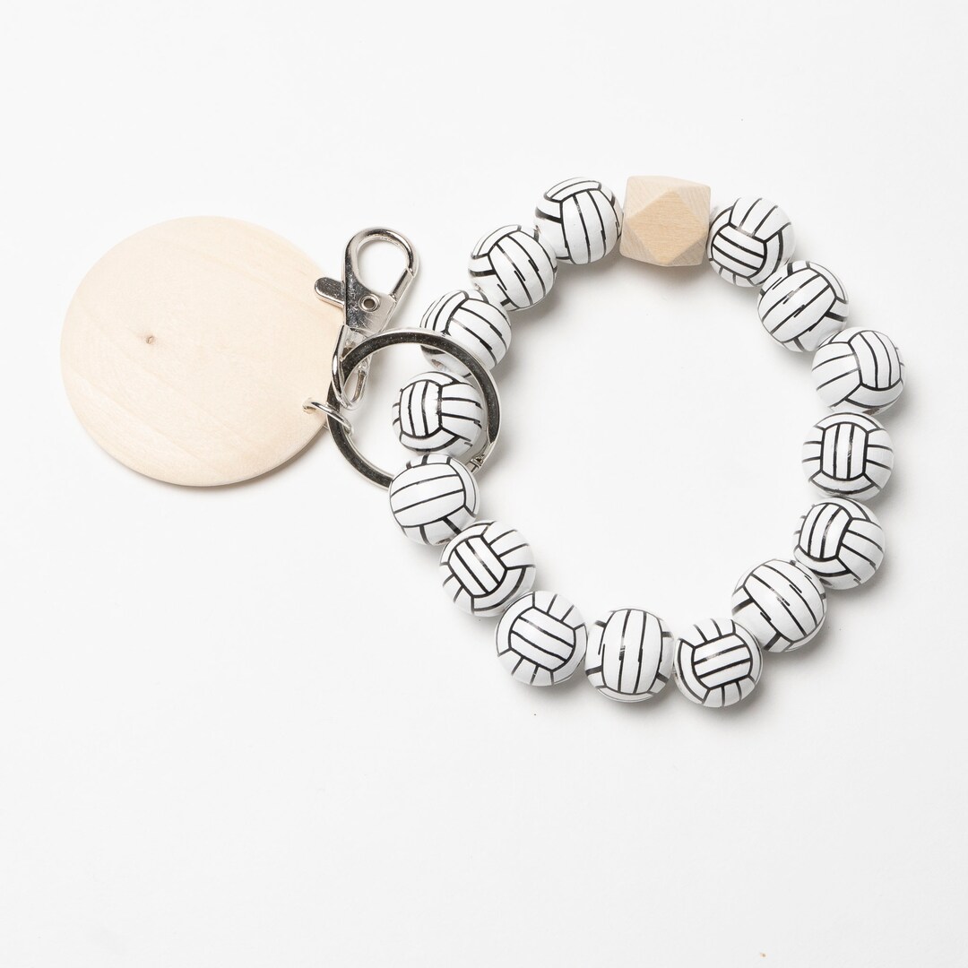 Volleyball Themed Laser Engrave Blank, Wristlet Keychain, Custom ...