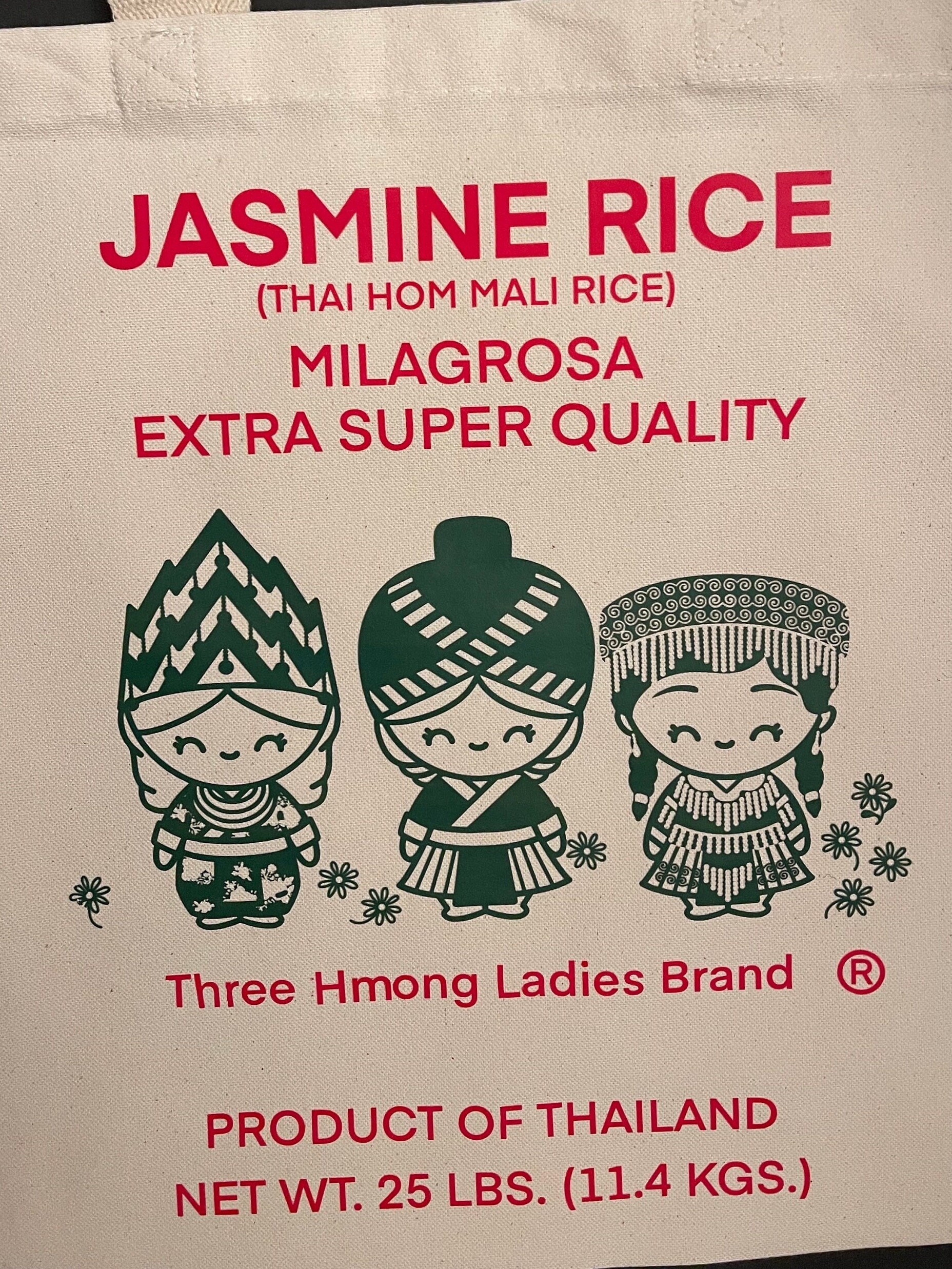 Hmong Design Three Ladies Jasmine Rice Canvas Tote Bag Gift for Women ...