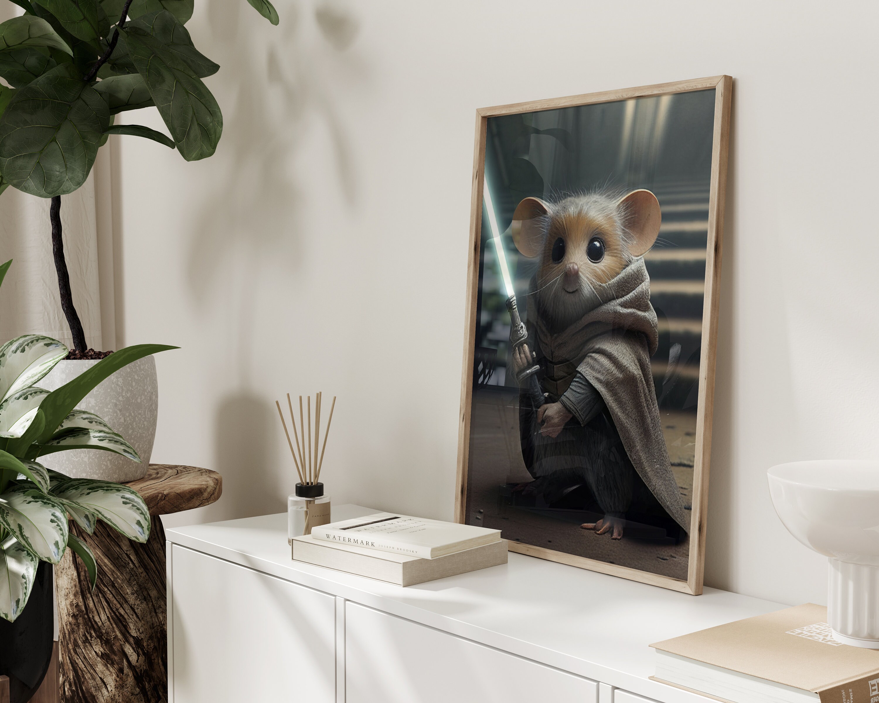 Digital Poster, Mouse From Rebellion, Fan Art Print, Jedi Rat, Bring ...