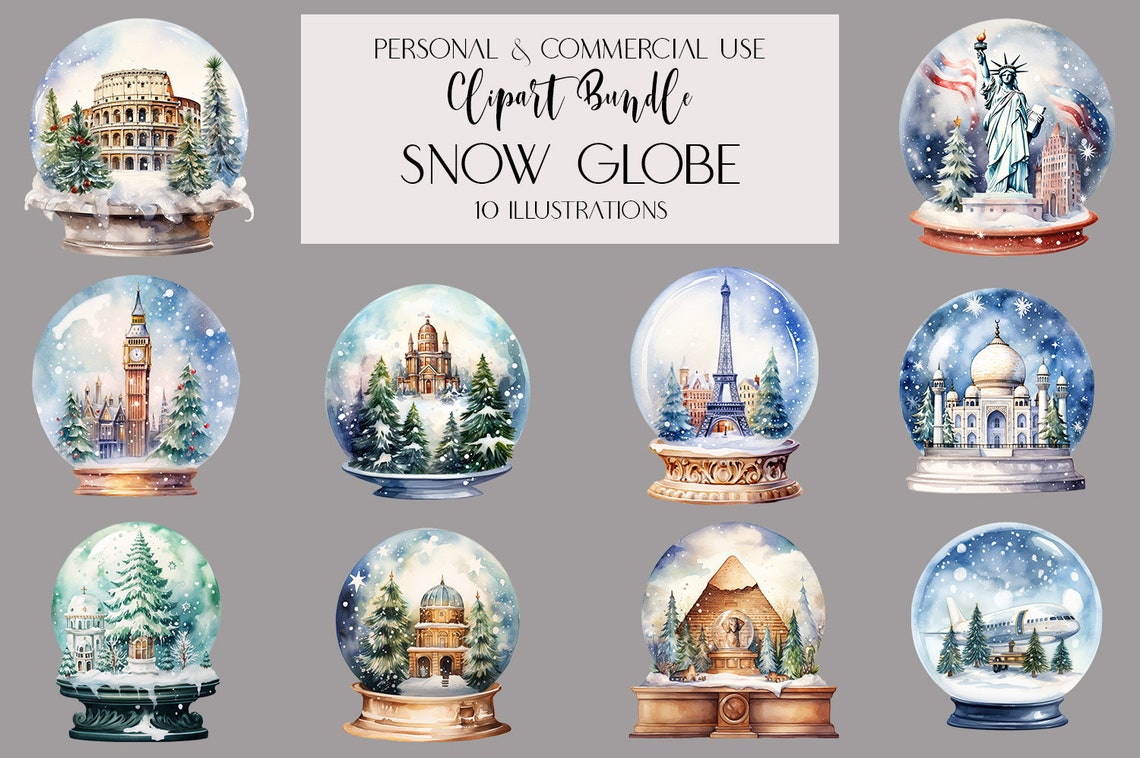 Commercial Use Travel Snow Globe Png Christmas Time in London Clipart ...