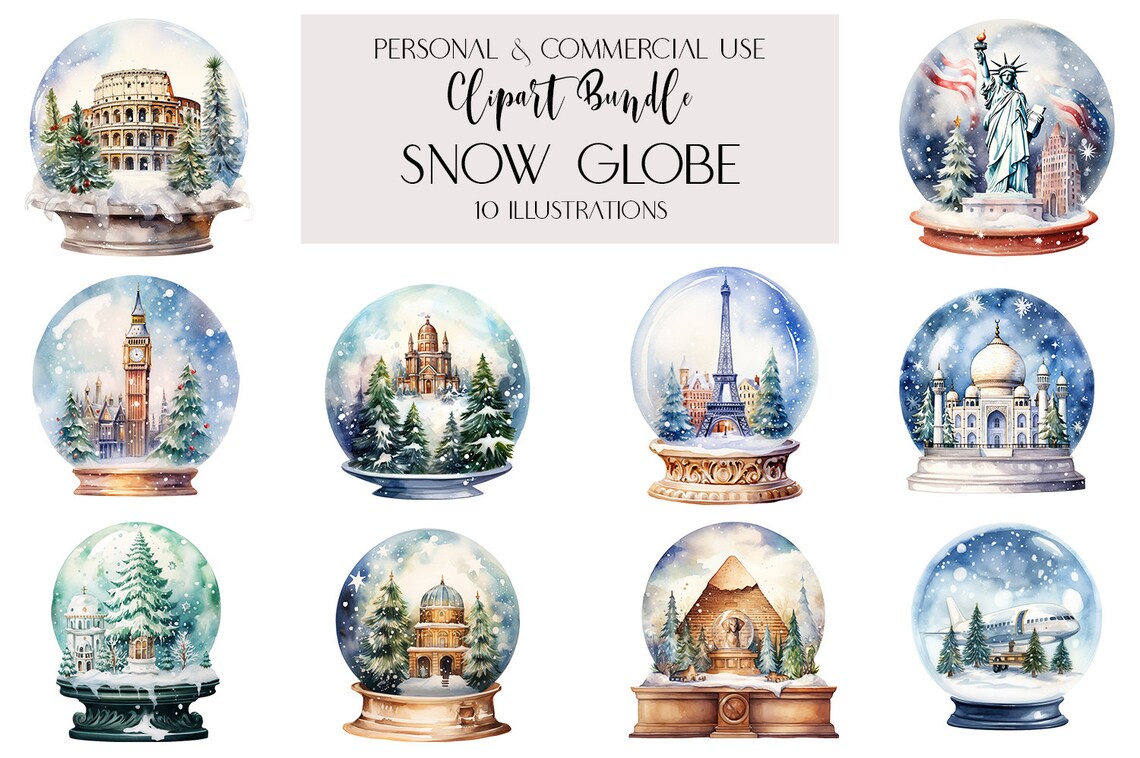Commercial Use Travel Snow Globe Png Christmas Time in London Clipart ...